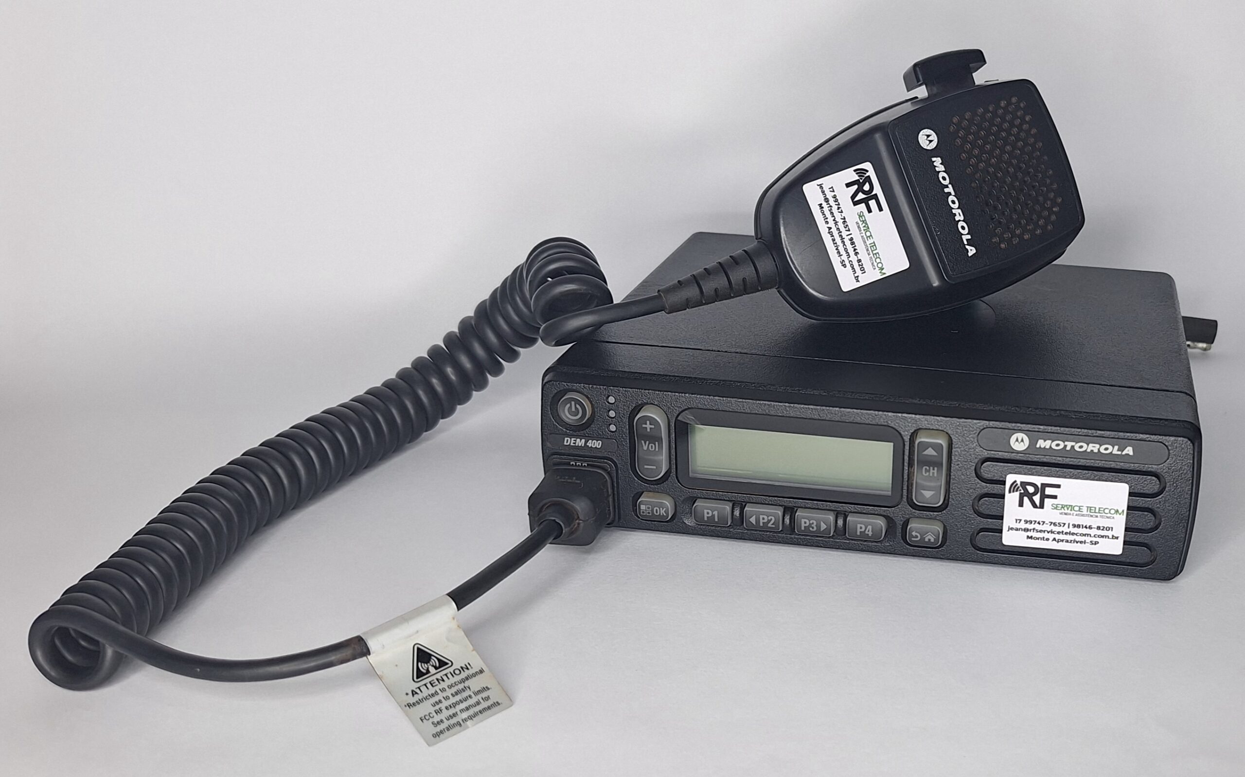 Rádio Móvel Motorola DEM 400 VHF: Analógico Digital Bidirecional – RF ...